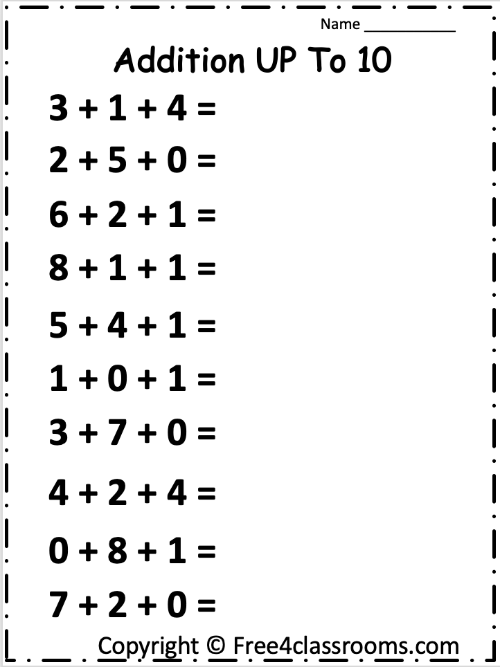Free Adding Math Sheets To Print With A Zero Download Free Adding Math Sheets To Print With A