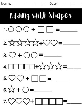 Adding Numbers and Shapes - Worksheets Library