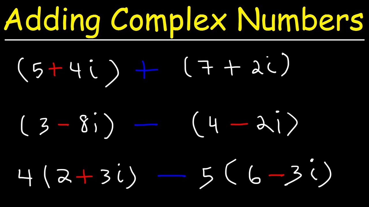 Adding Subtracting Multiplying Complex Numbers Independent