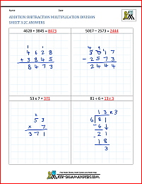 Addition Subtraction Multiplication Division Worksheets - Worksheets Library