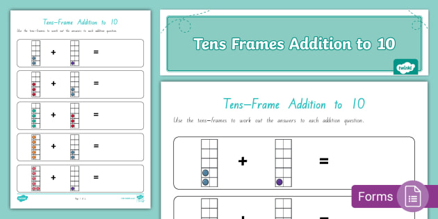 Tens-Frame Addition to 10 Worksheets (teacher made) - Twinkl - Worksheets Library