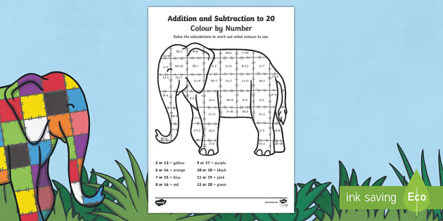 Addition Subtraction to 10 Coloring Sheets for Kindergarten ...
