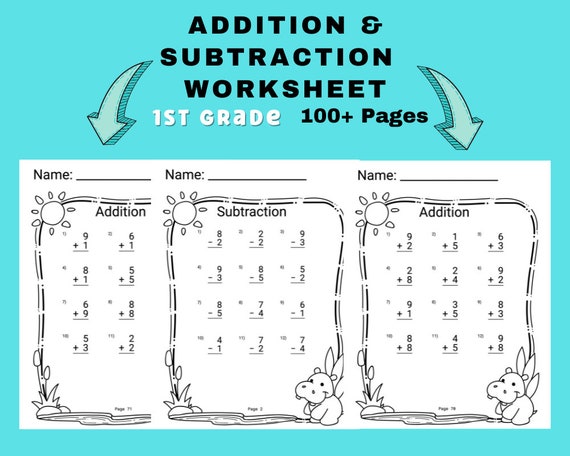 1st Grade Math Worksheet First Grade Math Printable Grade 1 Grade ...