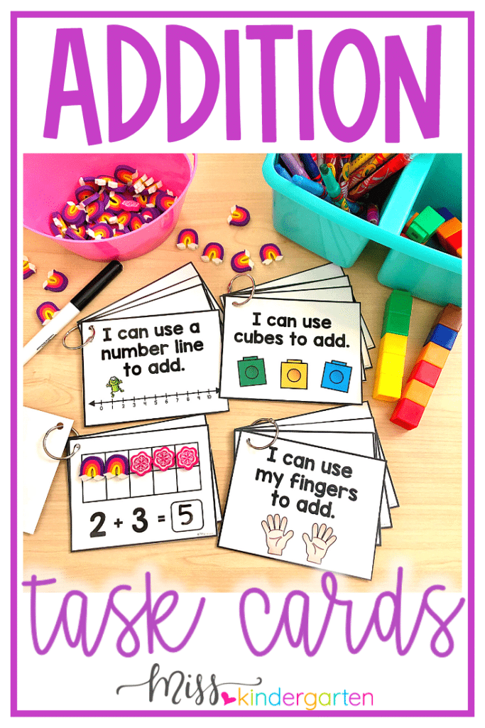 Addition Task Cards using Math Strategies - Miss Kindergarten ...