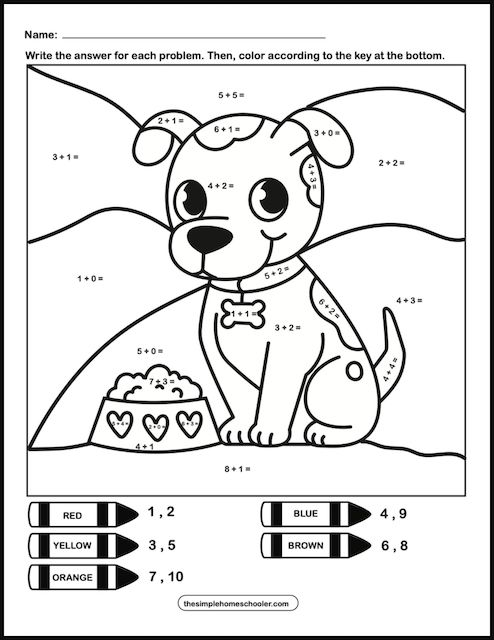 10 Bright Addition Color by Number Worksheets: Easy Print! - The ...