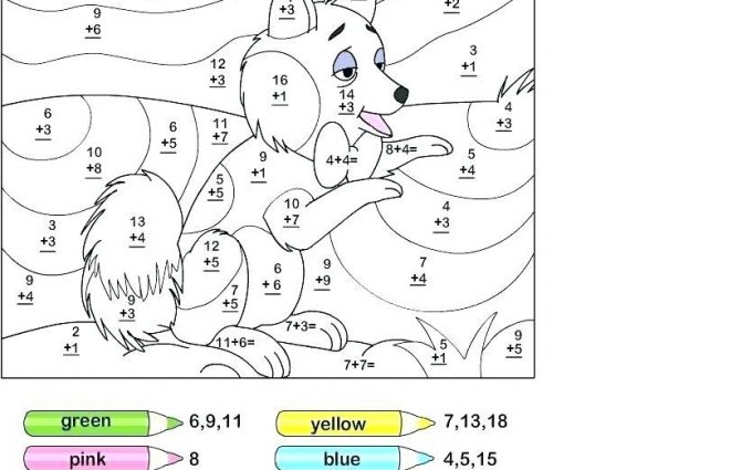 Addition Color by Number: Owl | Free Printable Coloring Pages ...