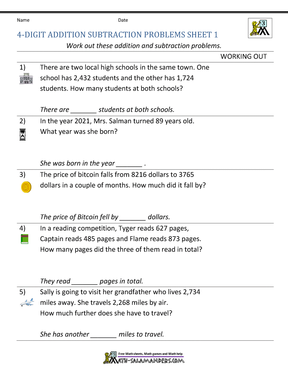 Word Problems Mixed Addition And Subtraction Word Problems