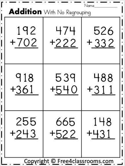 Grade 2 Addition with Carry Over Worksheet | Practice Sheets for Kids