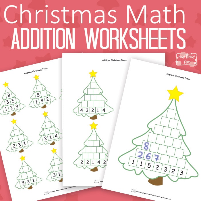 Addition - Subtraction FREE Christmas Math Worksheets - Homeschool Den ...