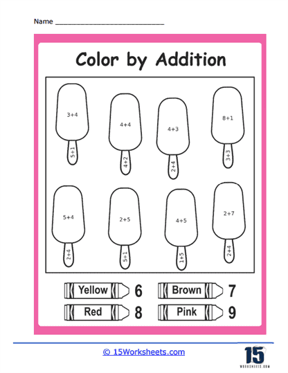 Color By Adding Numbers Worksheets - 15 Worksheets.com - Worksheets Library