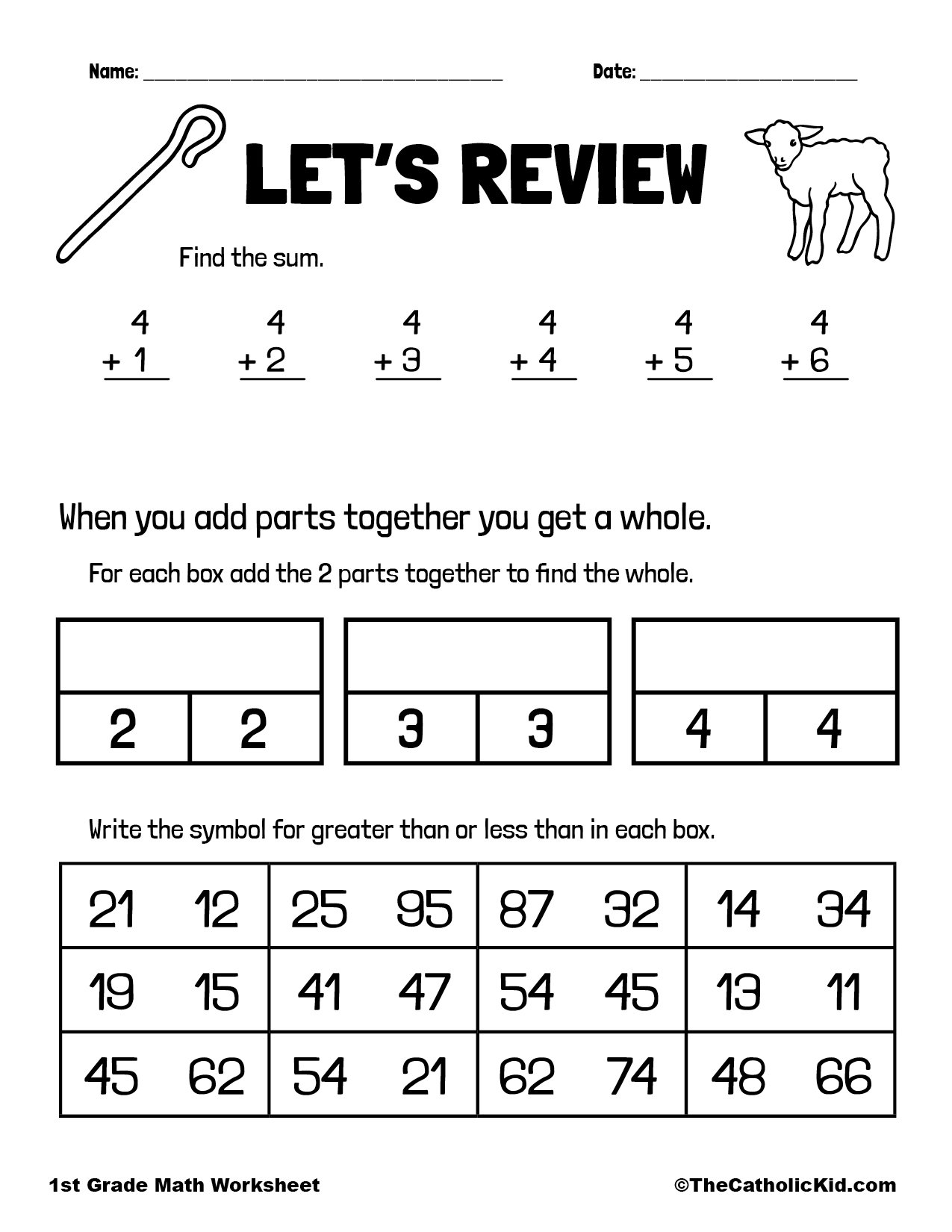 Free addition worksheet for 1st grade pdf, Download Free addition ...
