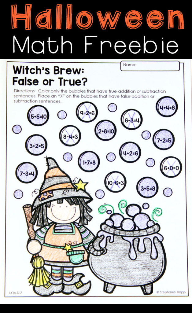 Free Printable Halloween Addition Word Problem Worksheet - Worksheets ...