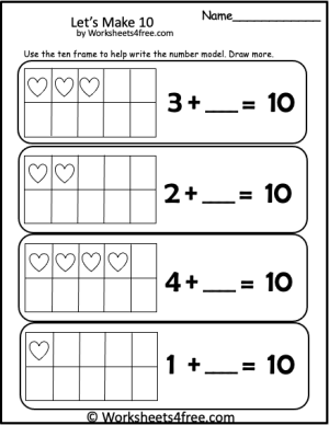 Numbers 1 - 10 - Worksheets4Free - Free Worksheets - Worksheets Library