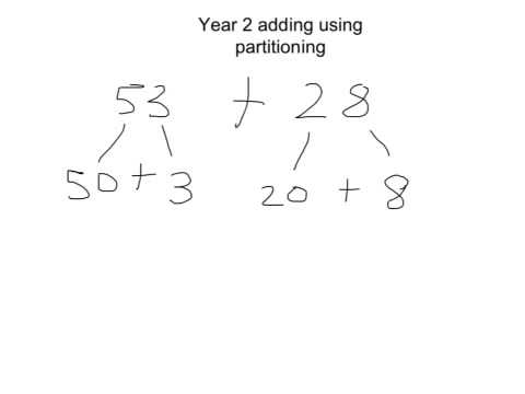 Year 2 addition using partitioning - Worksheets Library
