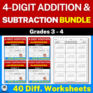 4-Digit Addition With Regrouping Worksheets - ExperTuition - Worksheets ...