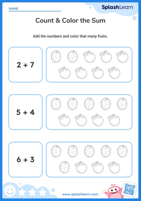 Addition Sums to 10 - Academy Worksheets - Worksheets Library