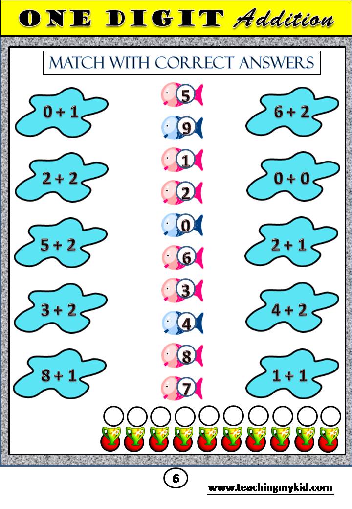 Addition Sums to 10 - Academy Worksheets - Worksheets Library