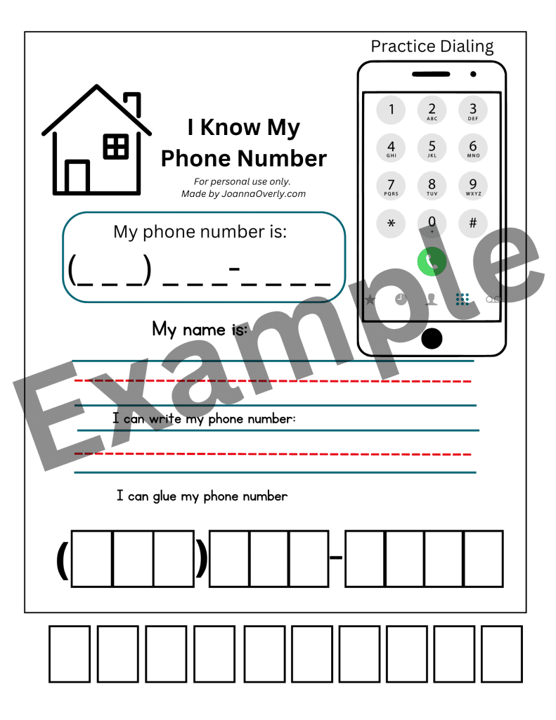 Know My Phone Number And Address Worksheets Joanna Overly Know My Phone Number And Address Worksheets Joanna Overly