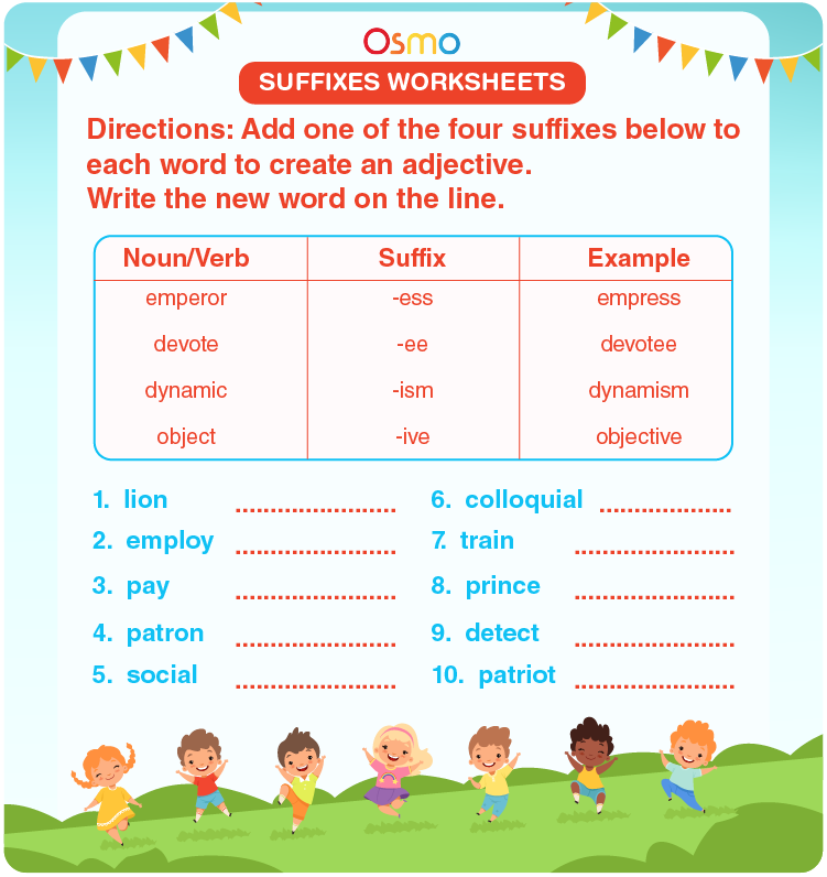 Suffixes Worksheets - Worksheets Library