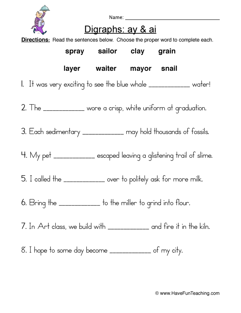 Long A Words - Worksheets Library