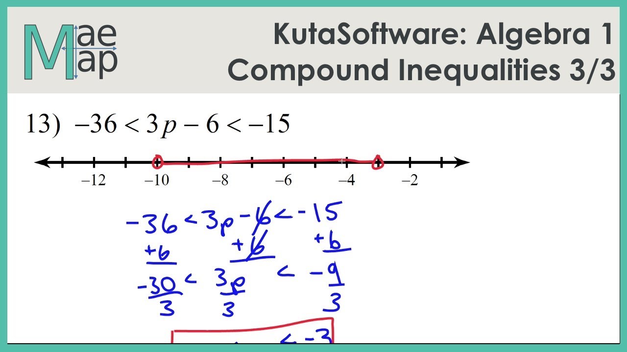 KutaSoftware: Algebra 2- Compound Inequalities Part 1 - Worksheets Library