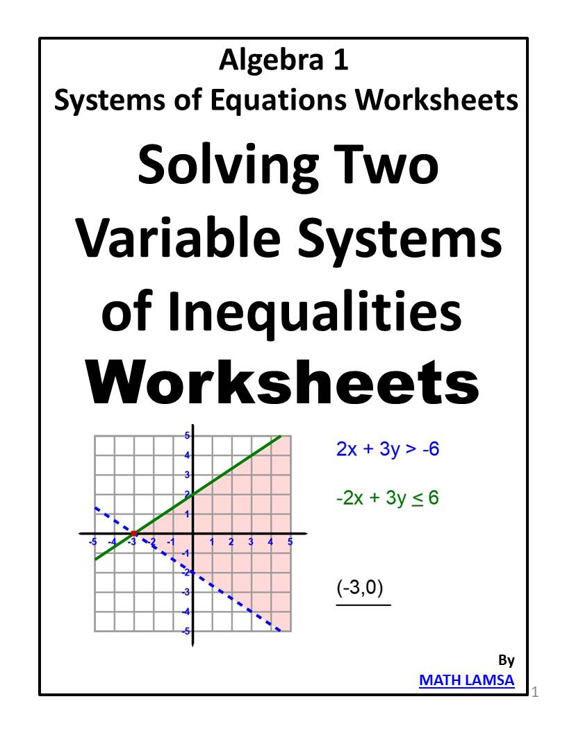 Algebra 1 Worksheets | Inequalities Worksheets - Worksheets Library