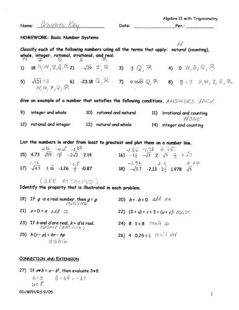 HW 1-1 Worksheet Answer Key - Worksheets Library