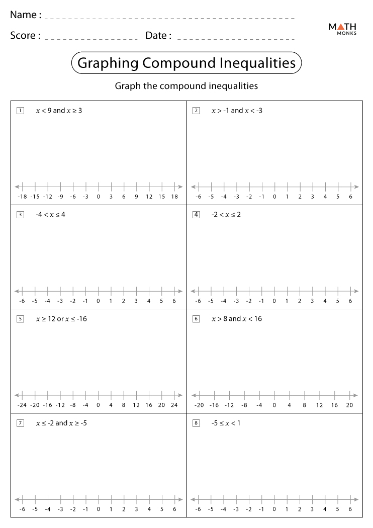 Free algebra inequalities worksheet with answers, Download Free algebra ...