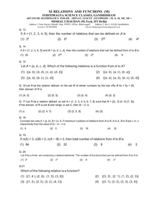 Algebra Relations and Functions Worksheet: Practice Problems and Solutions