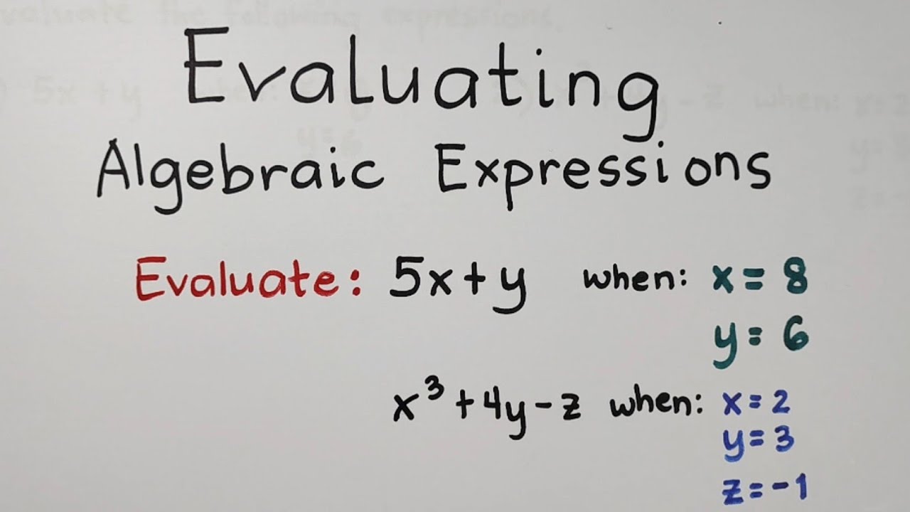 How to Evaluate Algebraic Expressions? Grade 7 Math - Second Quarter - Worksheets Library