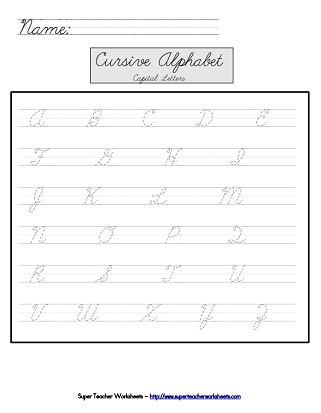 Cursive Handwriting Practice - Worksheets Library