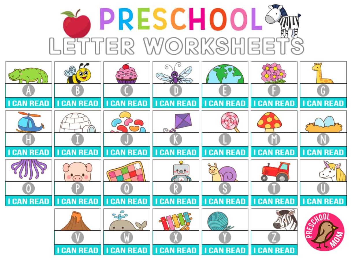 Alphabet Printables - Preschool Mom - Worksheets Library