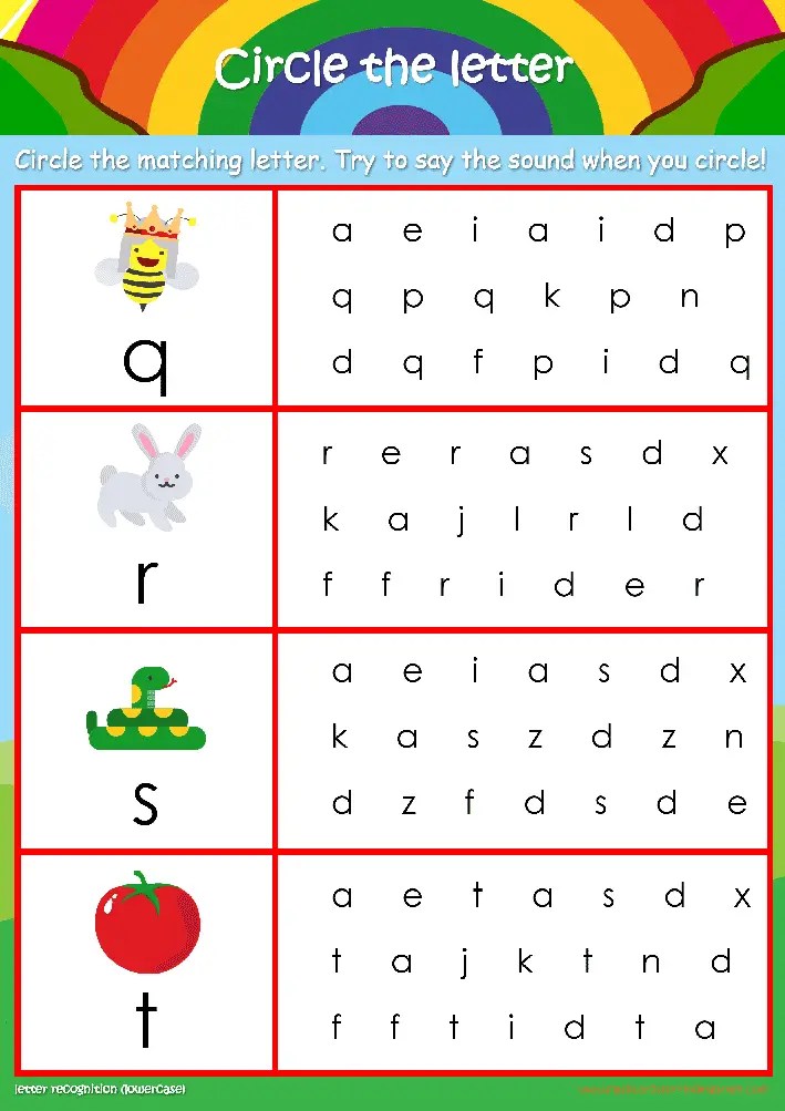Letter Recognition Assessment - Worksheets Library