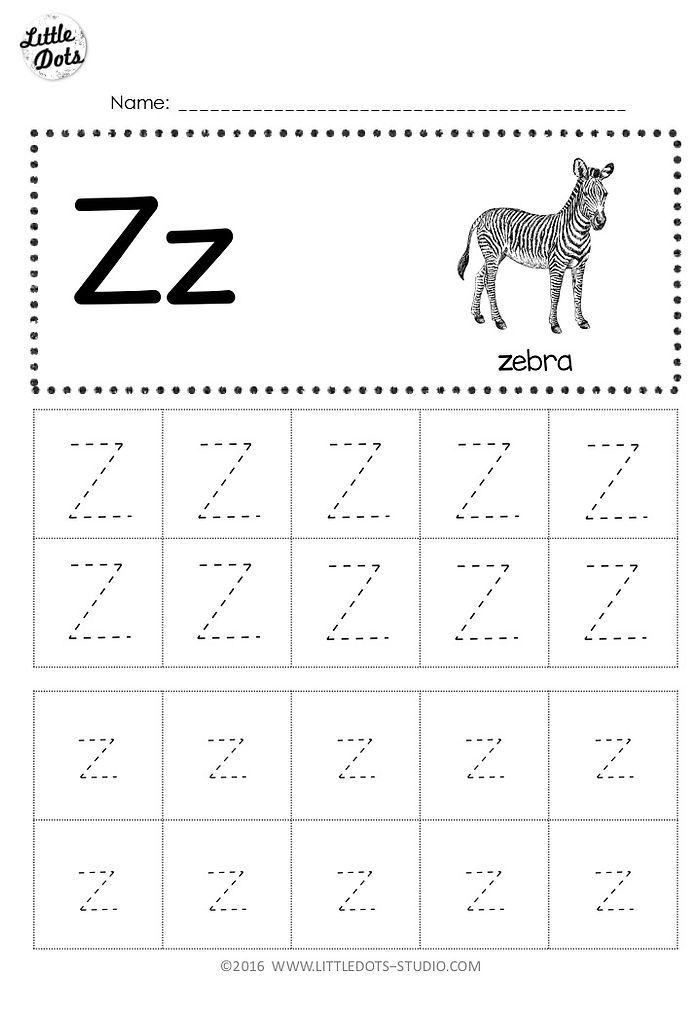 Free Letter Z Tracing Worksheets - Worksheets Library