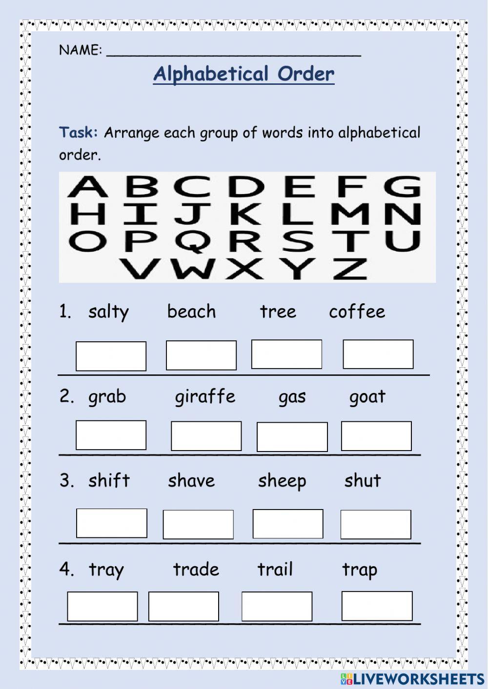 Free Alphabetical Order Worksheet 3rd Grade Download Free Alphabetical Free Alphabetical Order Worksheet 3rd Grade Download Free Alphabetical