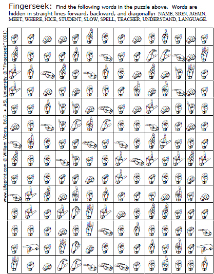 Free american sign language worksheet, Download Free american sign ...