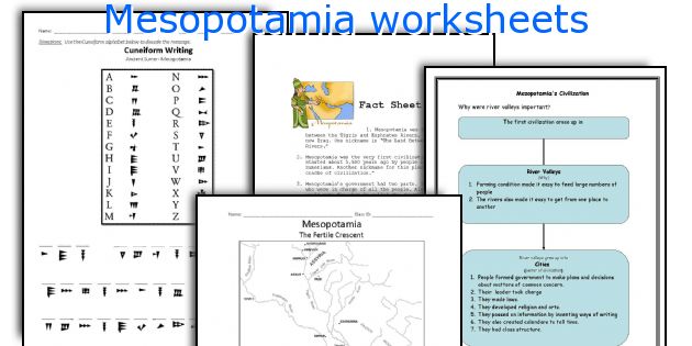 Mesopotamia worksheets - Worksheets Library