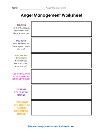 Anger Management Worksheets - Worksheets Library