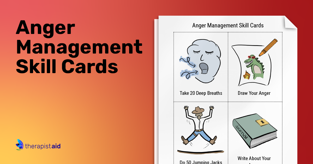 Anger Management Skill Cards | Worksheet | Therapist Aid - Worksheets ...