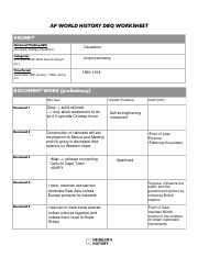 DBQ.pdf - AP WORLD HISTORY DBQ WORKSHEET PROMPT Historical ...