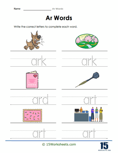 FREE* AR Word Family Workbook for Preschool | MyTeachingStation.com - Worksheets Library