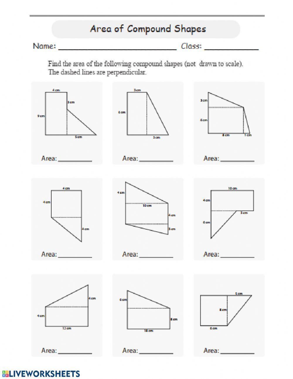 Area Of Compound Shapes Worksheet Live Worksheets Worksheets Library Area Of Compound Shapes Worksheet Live Worksheets Worksheets Library
