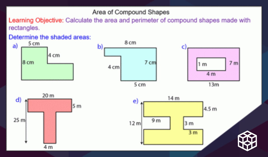 area of compound shapes worksheet Archives - Mr-Mathematics.com - Worksheets Library