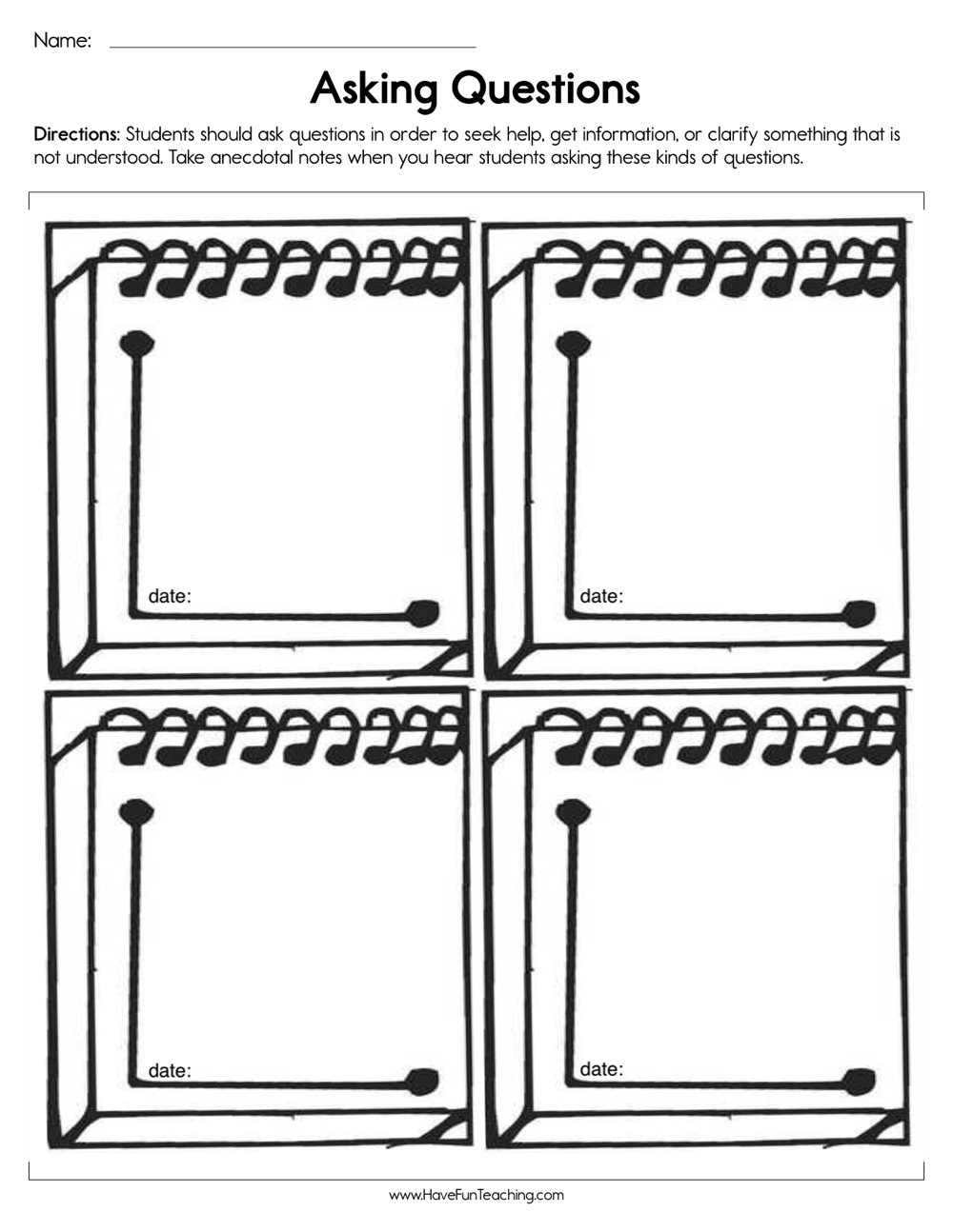 Asking Questions Worksheet - Have Fun Teaching - Worksheets Library