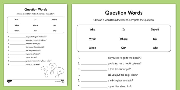Free asking questions worksheet, Download Free asking questions worksheet png images, Free ...
