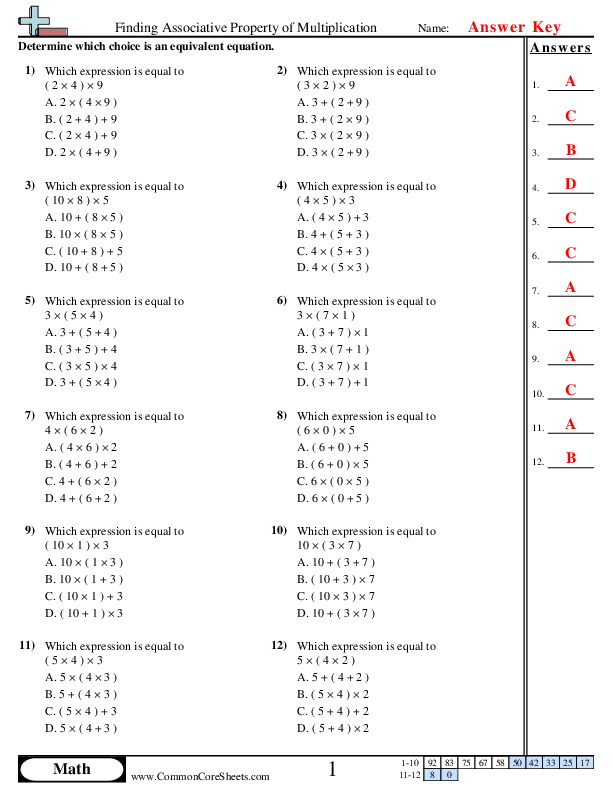Finding Associative Property Of Multiplication Worksheet Download Finding Associative Property Of Multiplication Worksheet Download
