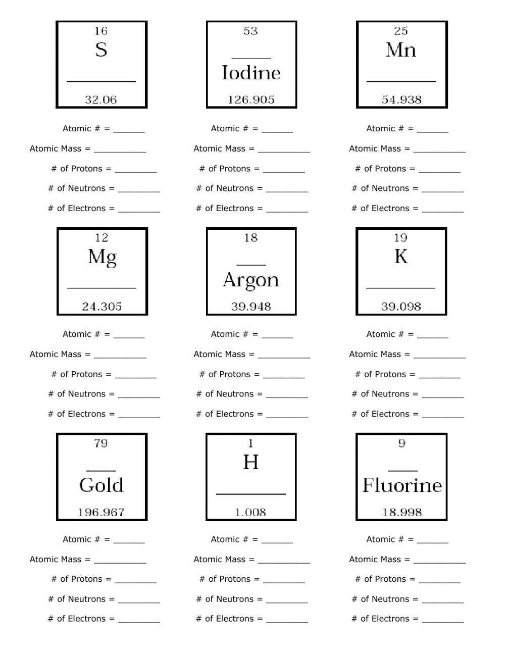 The Atoms Family Atomic Math Challenge Answer Key Worksheets Library The Atoms Family Atomic Math Challenge Answer Key Worksheets Library