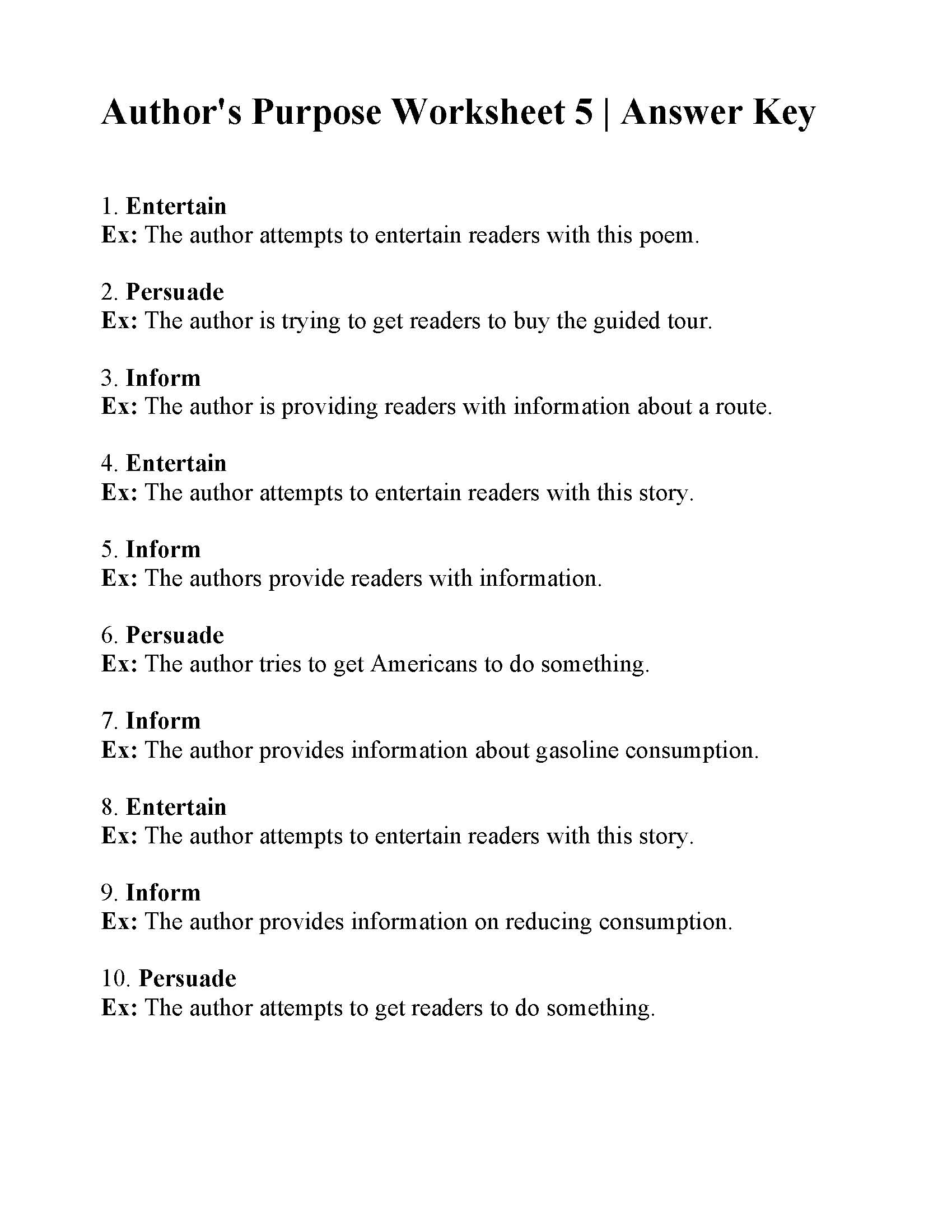 Free author purpose worksheet, Download Free author purpose worksheet png images, Free ...