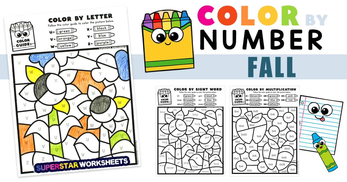 Autumn Color By Number | Multiplication Facts Bundle - Kraus Math ...
