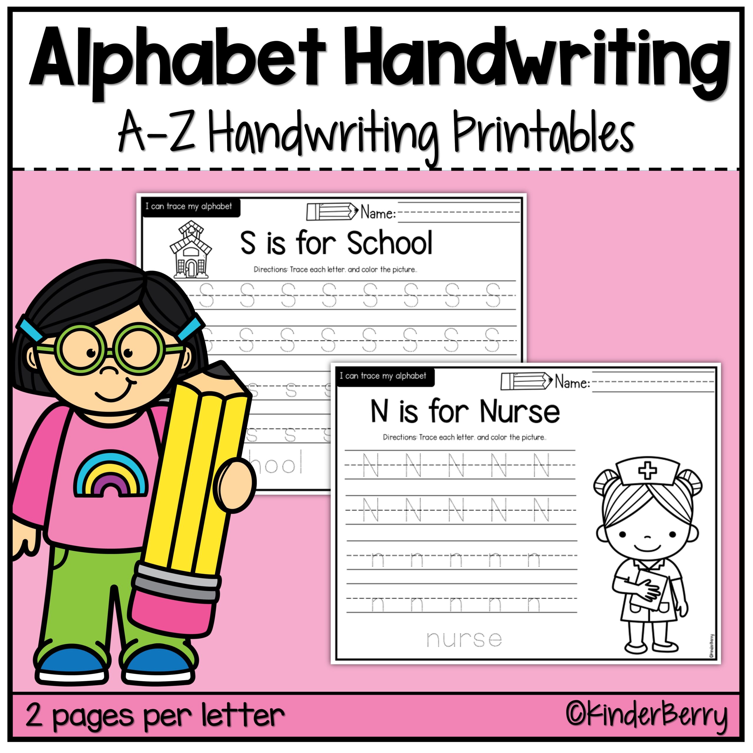 Alphabet Tracing | Handwriting Practice Worksheet - Twinkl - Worksheets Library